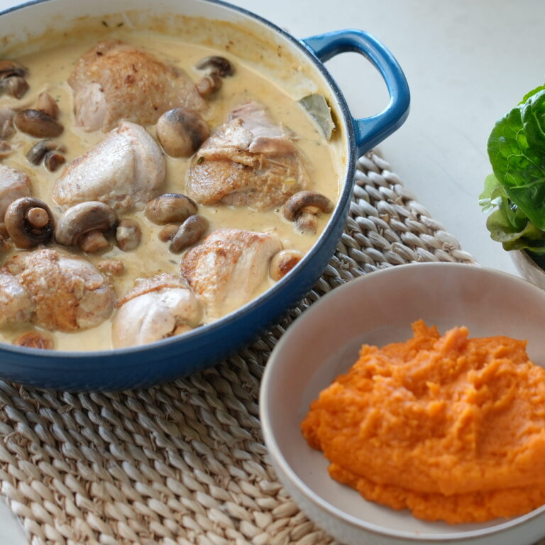 Rick's chicken sauté with sweet potato mash - Rick Stein